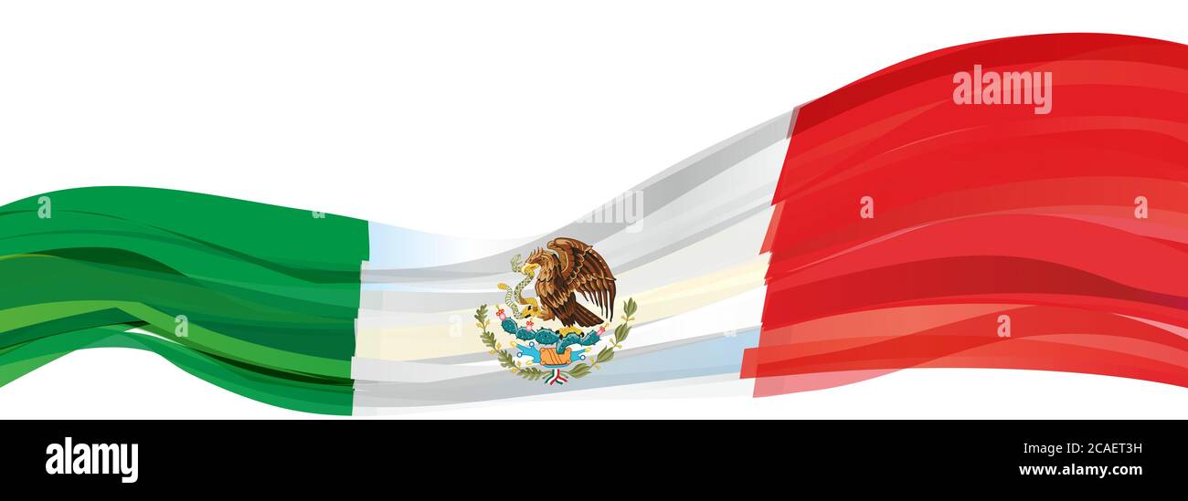 Flag of Mexico, green white red Flag of the United Mexican States Stock ...