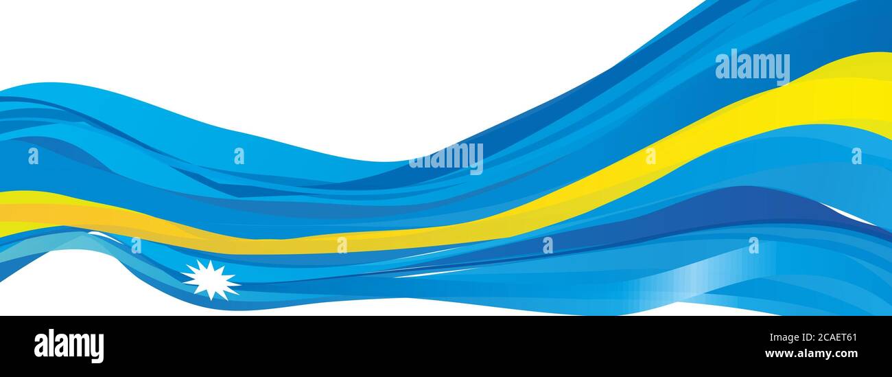 Flag of Nauru, blue with yellow stripe and white star Flag of the ...