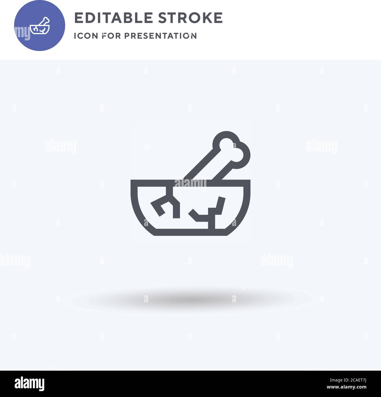 Mortar icon vector, filled flat sign, solid pictogram isolated on white ...