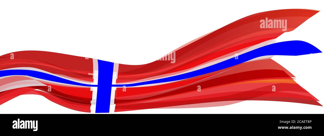 Flag of Norway, red white and blue cross Flag of the Kingdom of Norway ...