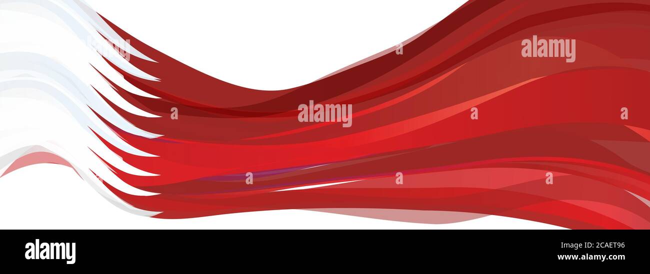 Flag of Qatar, maroon with a white Flag of Qatar Stock Photo - Alamy