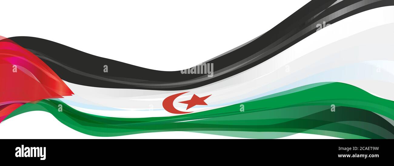 Flag of Western Sahara, Sahrawi Arab Democratic Republic Stock Photo ...