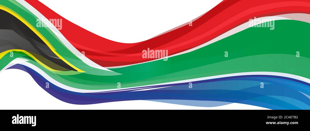 Flag of South Africa, red green blue and black triangle Flag of South ...