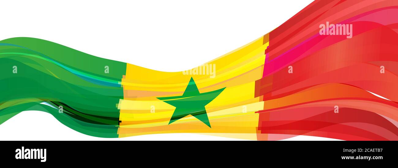Flag of Senegal, green red yellow star Flag of the Republic of Senegal ...