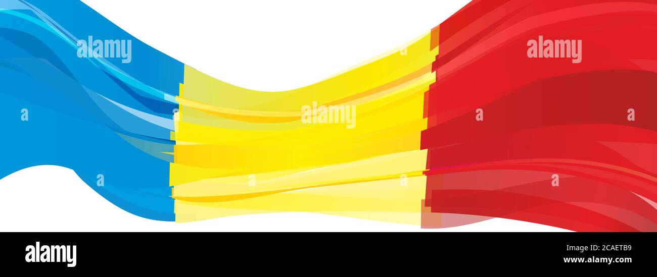 Flag of Romania, blue yellow red flag of Romania Stock Photo - Alamy