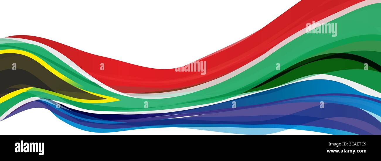 Flag of South Africa, red green blue and black triangle Flag of South ...