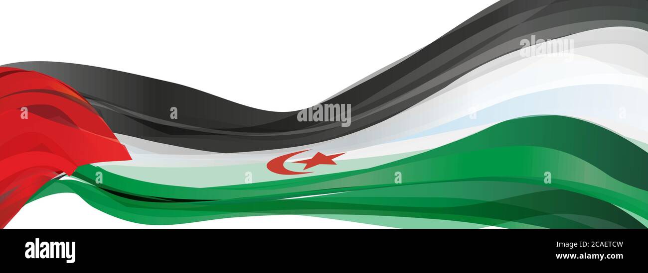 Flag of Western Sahara, Sahrawi Arab Democratic Republic Stock Photo ...