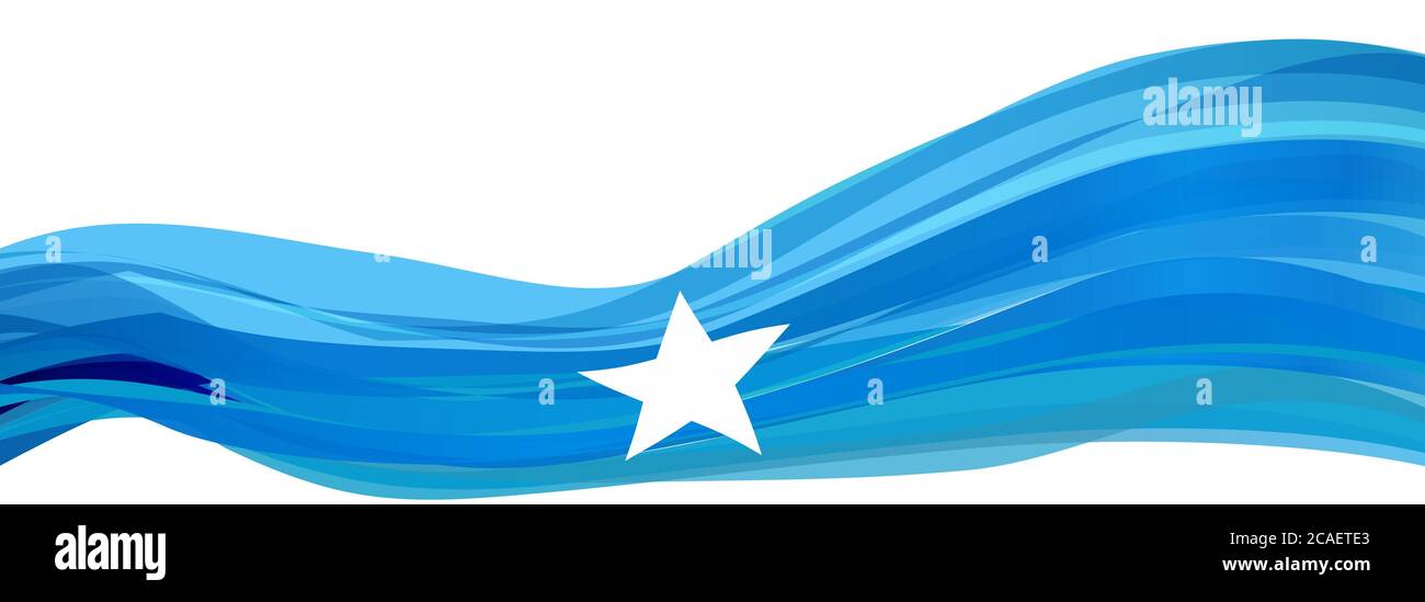 Flag of Somalia, light blue with a white five-pointed star Flag of the ...