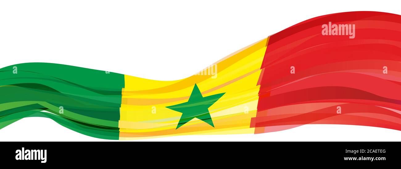 Flag of Senegal, green red yellow star Flag of the Republic of Senegal ...