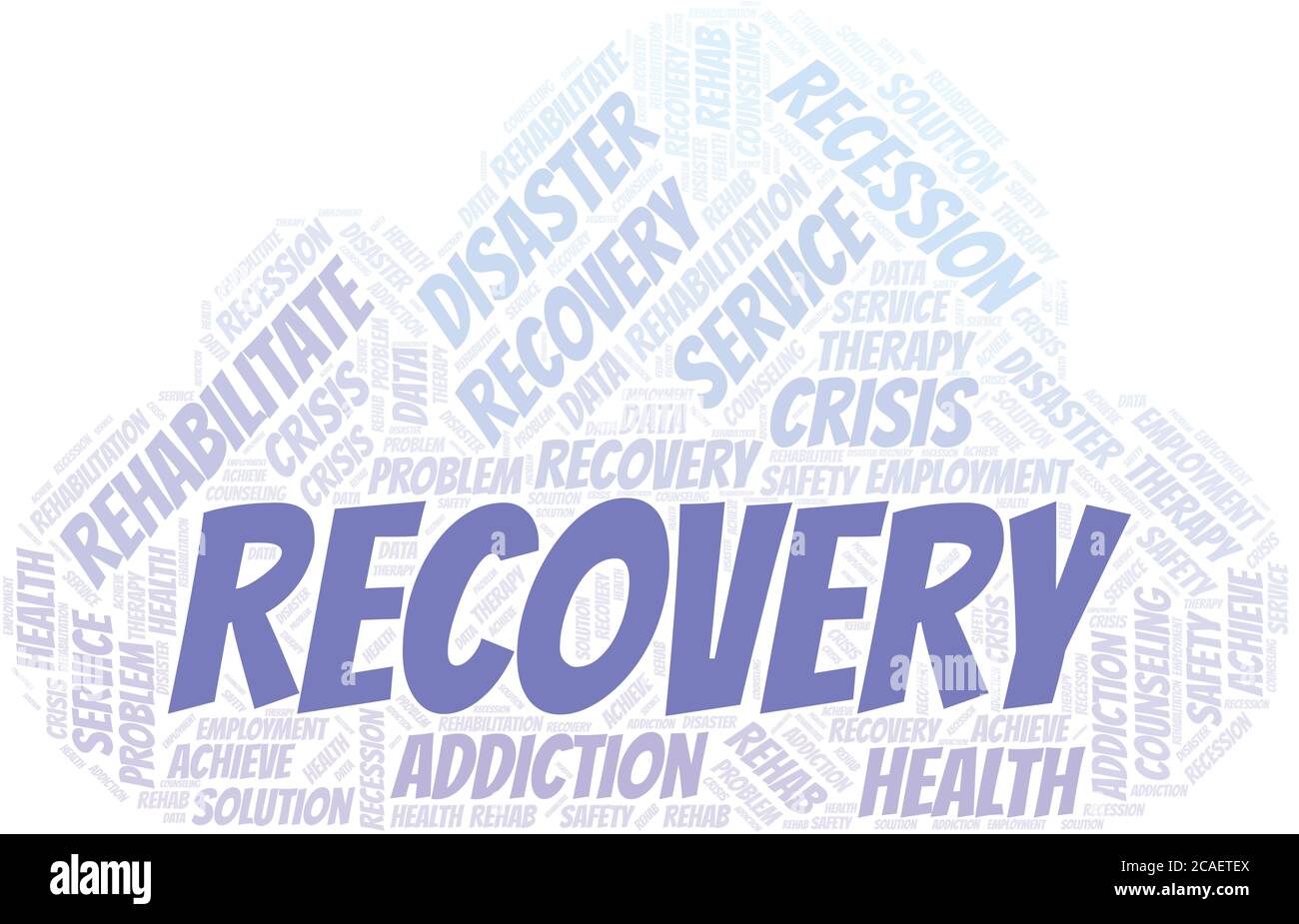 Recovery vector word cloud, made with the text only Stock Vector Image ...