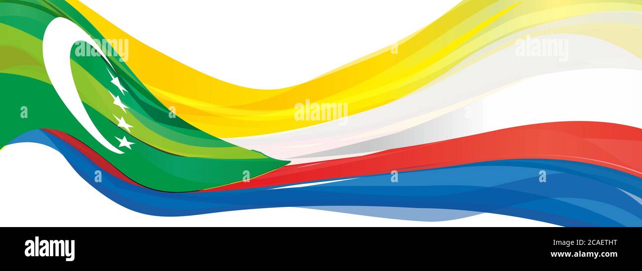 Flag of the Comoros, The state flag of the Union of Comoros Stock Photo ...