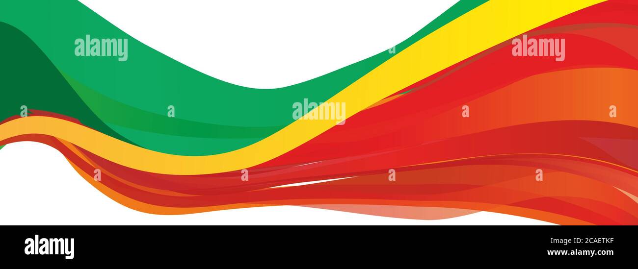 Flag of the Republic of the Congo, green yellow red flag of the ...