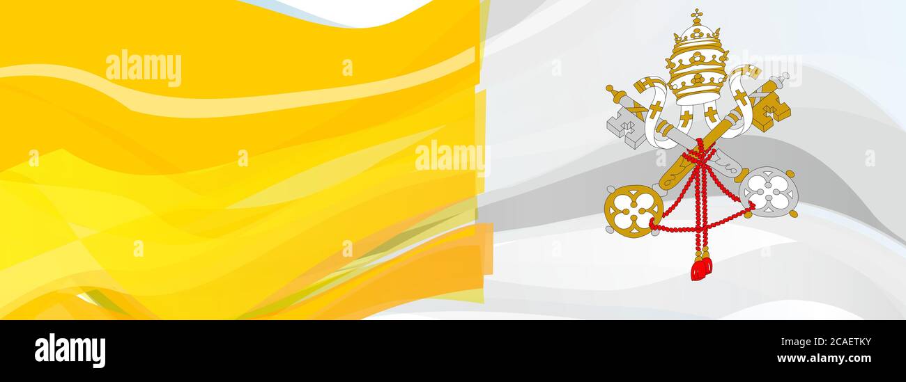Flag of Vatican City, yellow-white Flag of the State of Vatican City ...