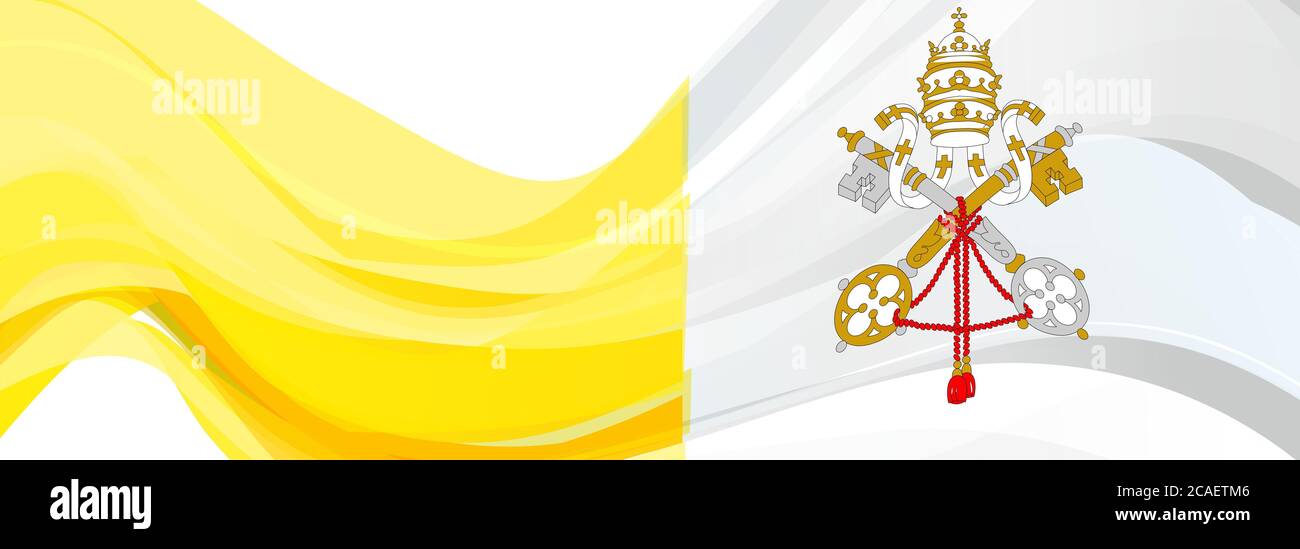 Flag of Vatican City, yellow-white Flag of the State of Vatican City ...
