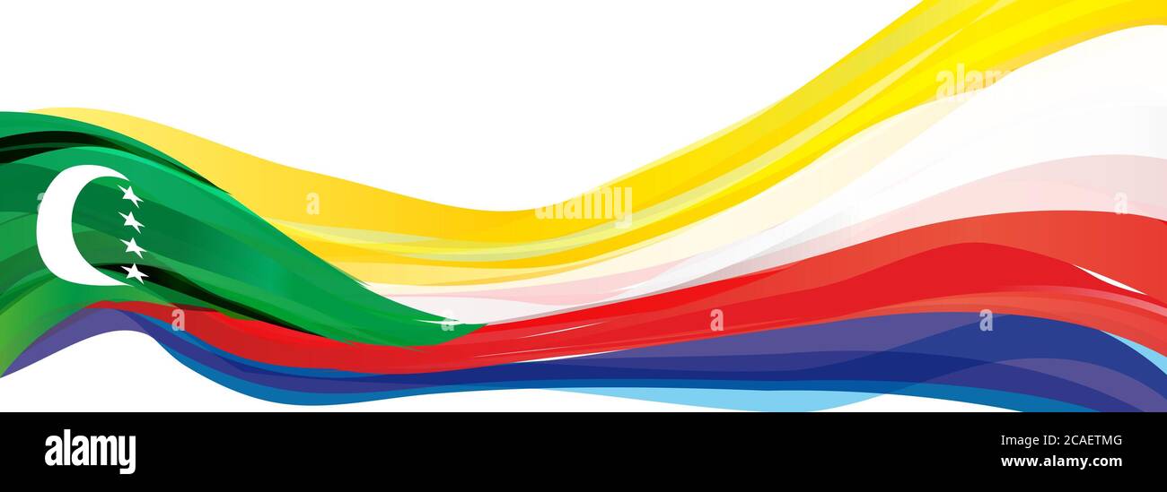 Flag of the Comoros, The state flag of the Union of Comoros Stock Photo ...