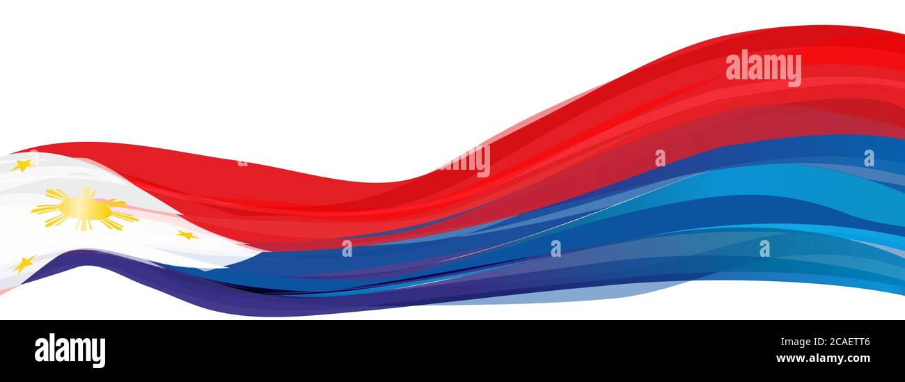 red blue with a white triangle war flag of the Republic of the ...