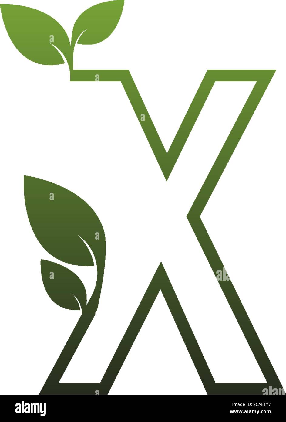 Leafs font, letter design concept illustration Stock Vector Image & Art ...