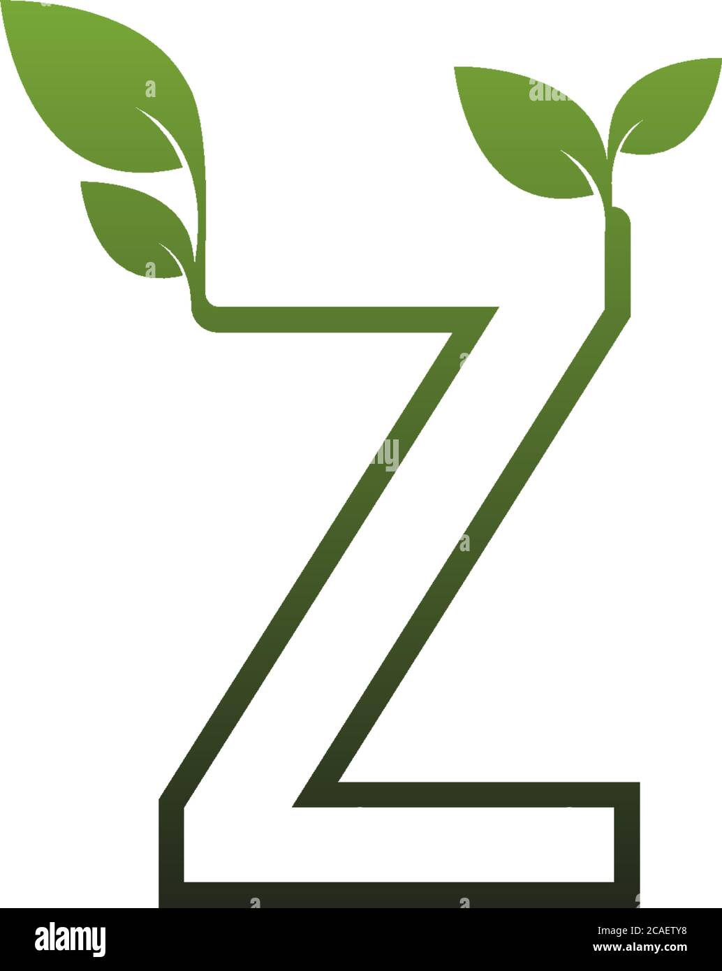 Leafs font, letter design concept illustration Stock Vector Image & Art ...