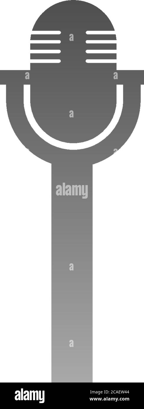 Podcast, mic font, letter design concept illustration Stock Vector ...