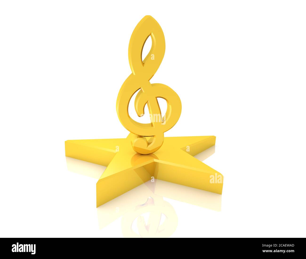 3d render of a golden Sol Key symbol on a golden star on a white ...