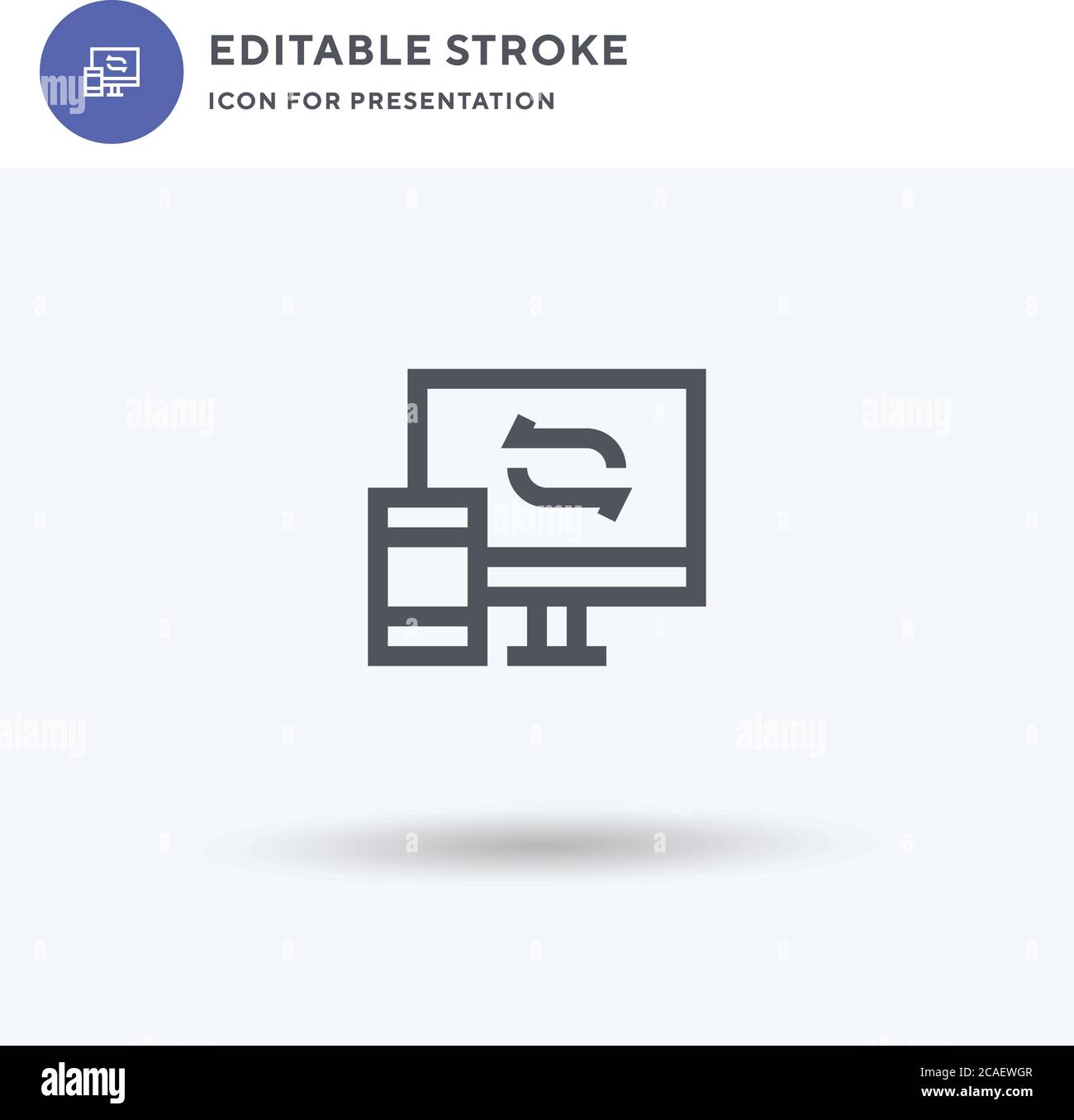 Syncing icon vector, filled flat sign, solid pictogram isolated on ...