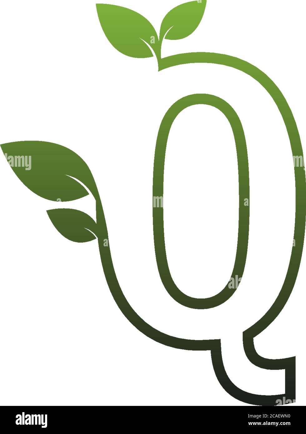 Leafs font, letter design concept illustration Stock Vector Image & Art ...