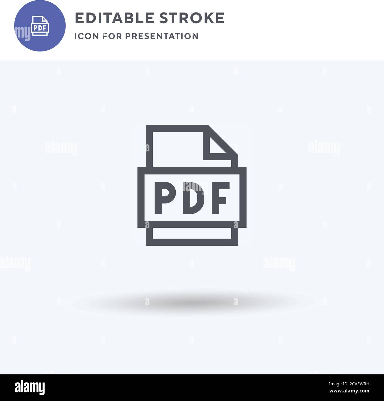 Pdf icon vector, filled flat sign, solid pictogram isolated on white ...