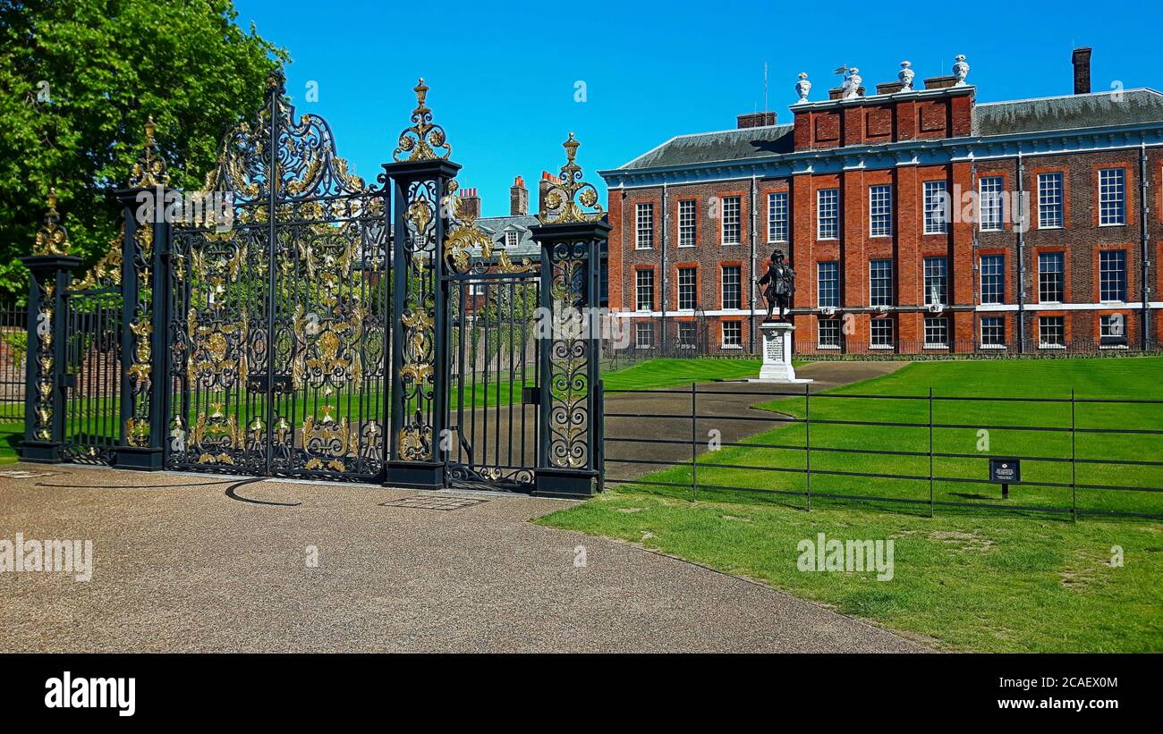 A rich fence and building belonging to the British royal family Stock ...