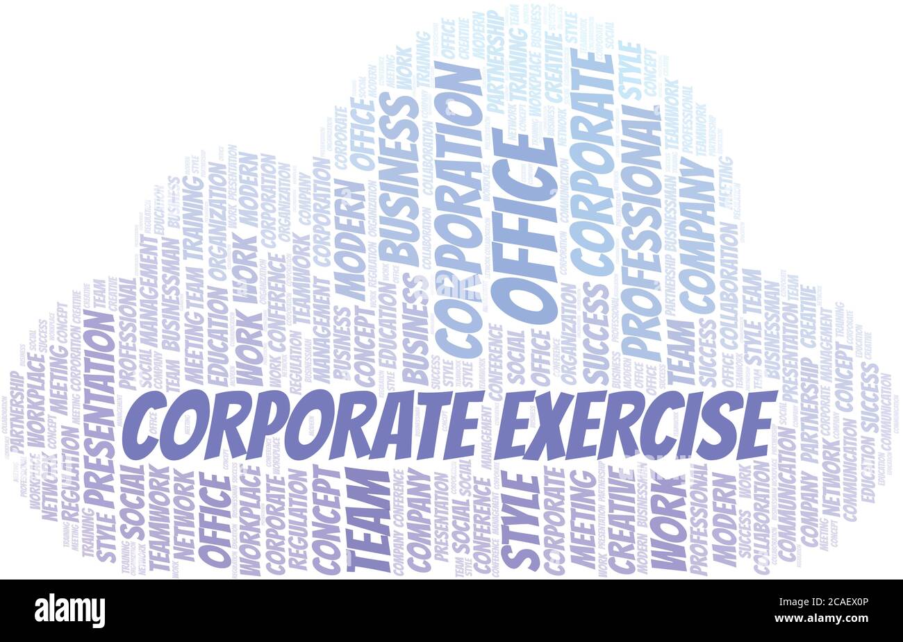 Corporate Exercise vector word cloud, made with the text only Stock ...