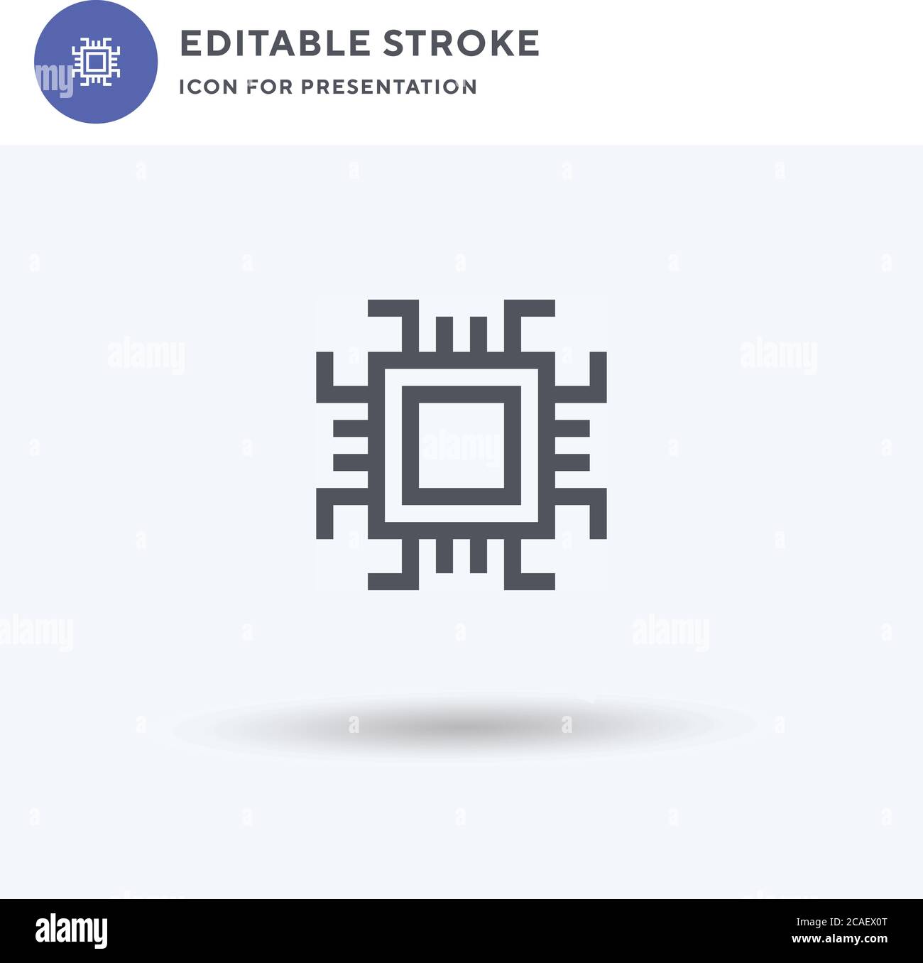 Cpu icon vector, filled flat sign, solid pictogram isolated on white ...