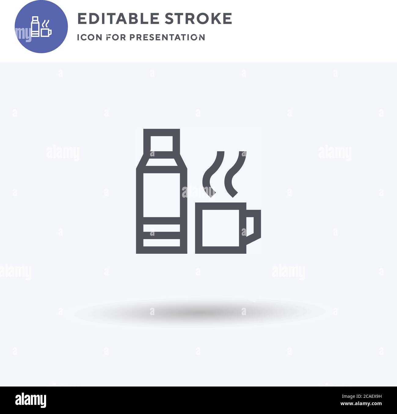 Thermo icon vector, filled flat sign, solid pictogram isolated on white ...