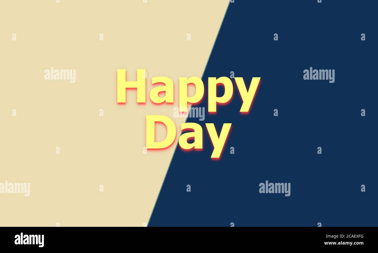 Beige and blue background and HAPPY BIRTHDAY text Stock Photo - Alamy
