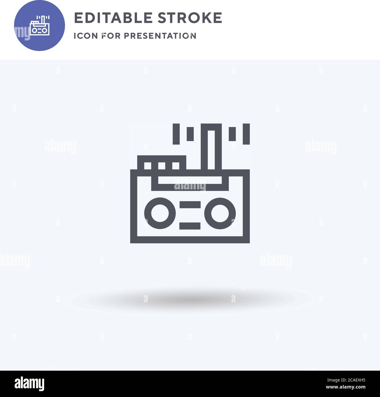 Radio icon vector, filled flat sign, solid pictogram isolated on white ...