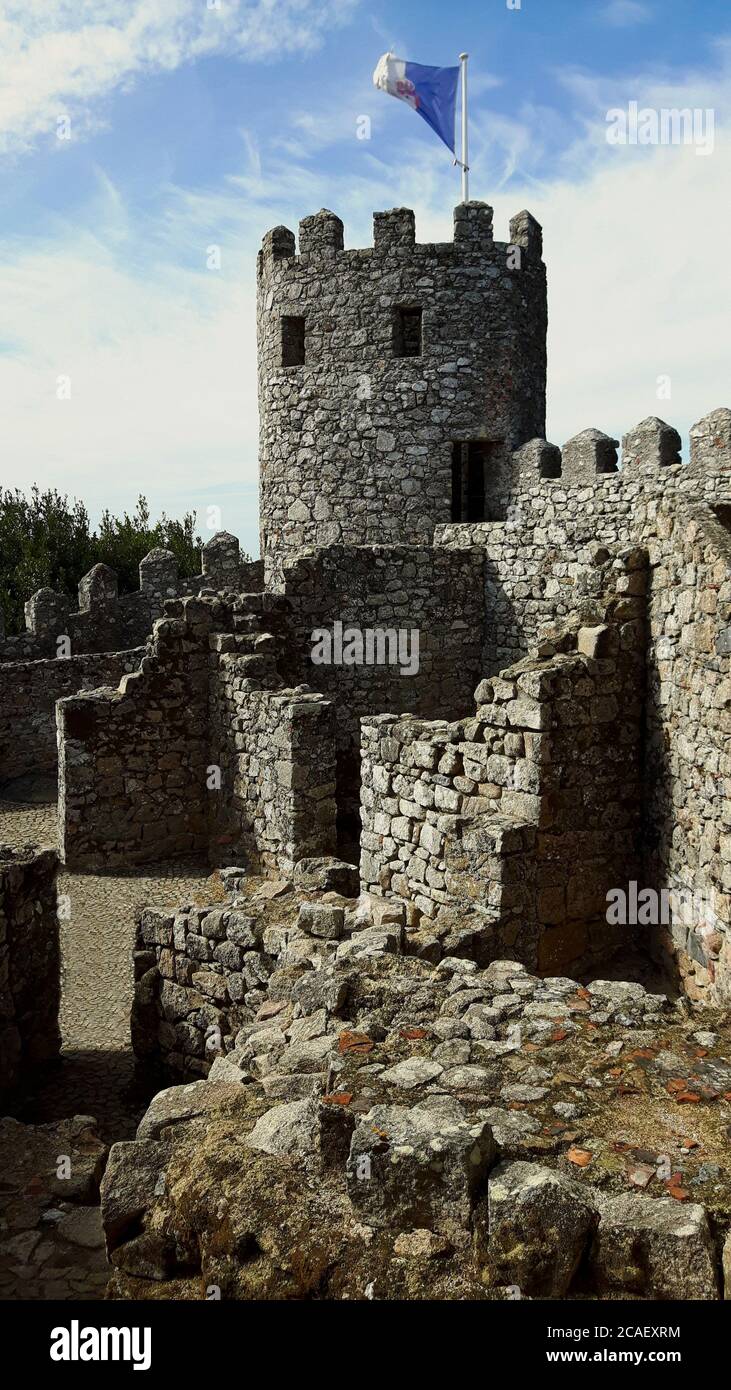 An impressive view from inside one of Portugal's many stone castles ...