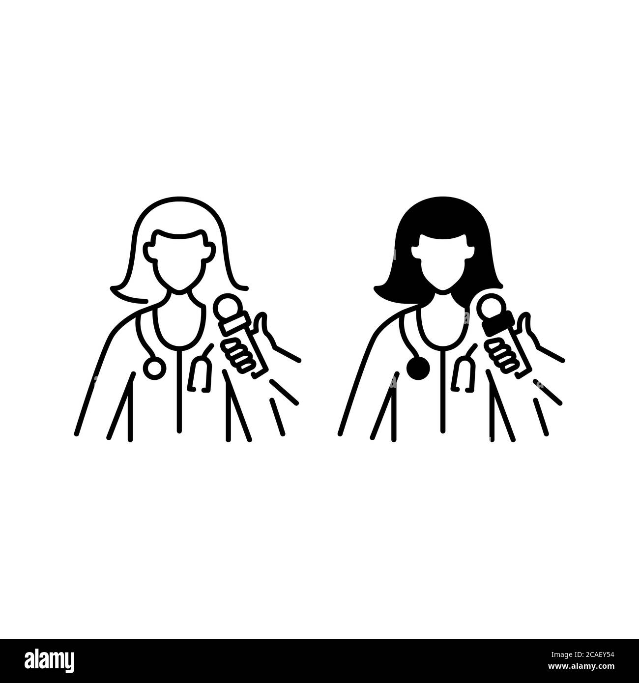 Medical interview Stock Vector Images - Alamy