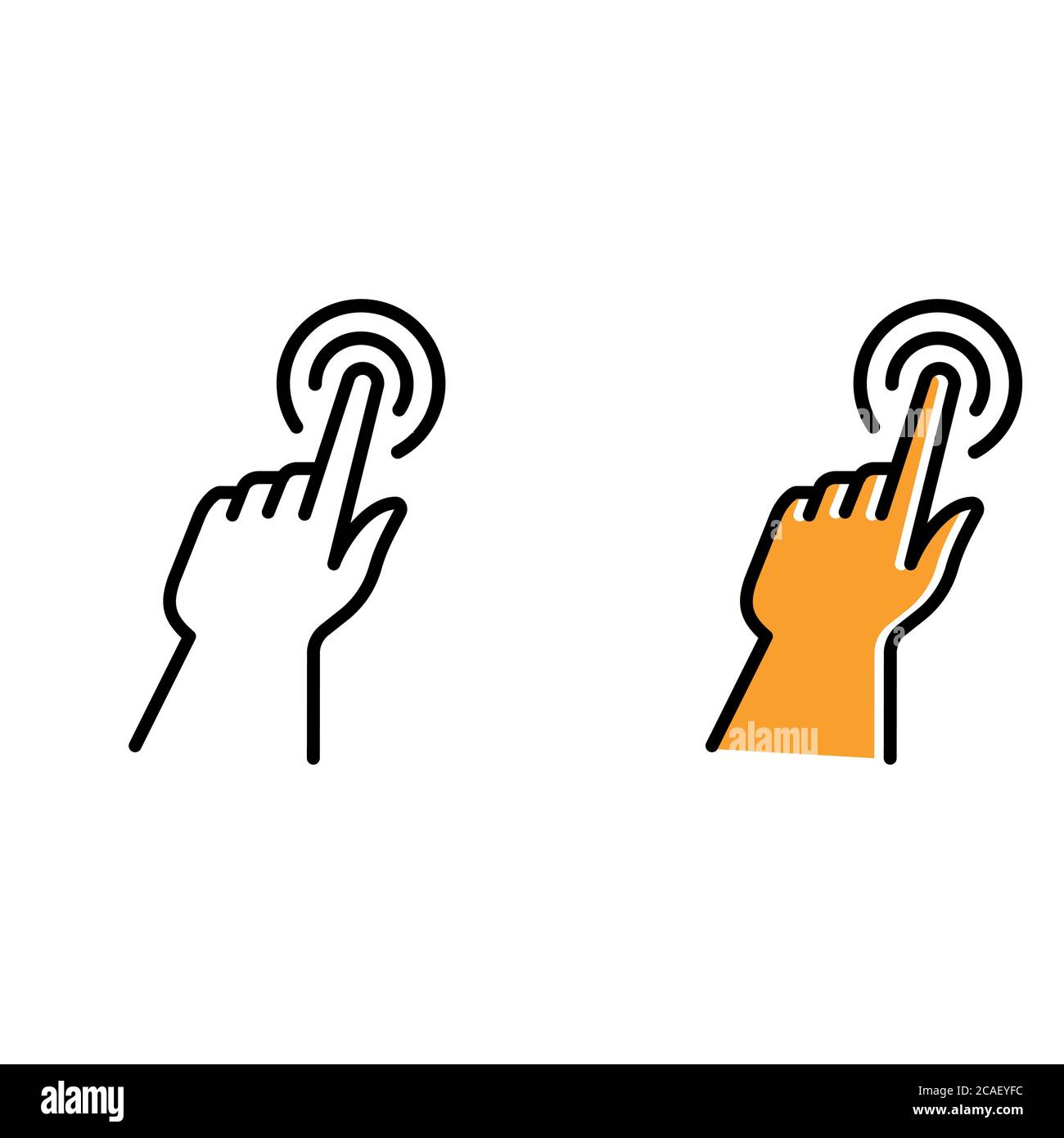 Hand gesture outline icons Cut Out Stock Images & Pictures - Alamy