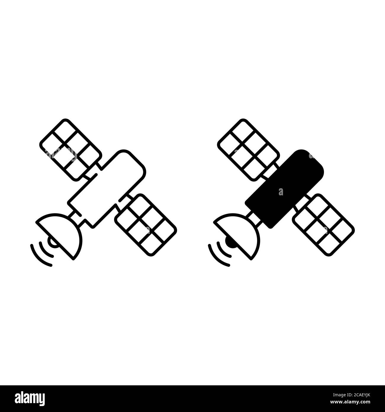 Satellite outline and glyph icons Stock Vector Image & Art - Alamy