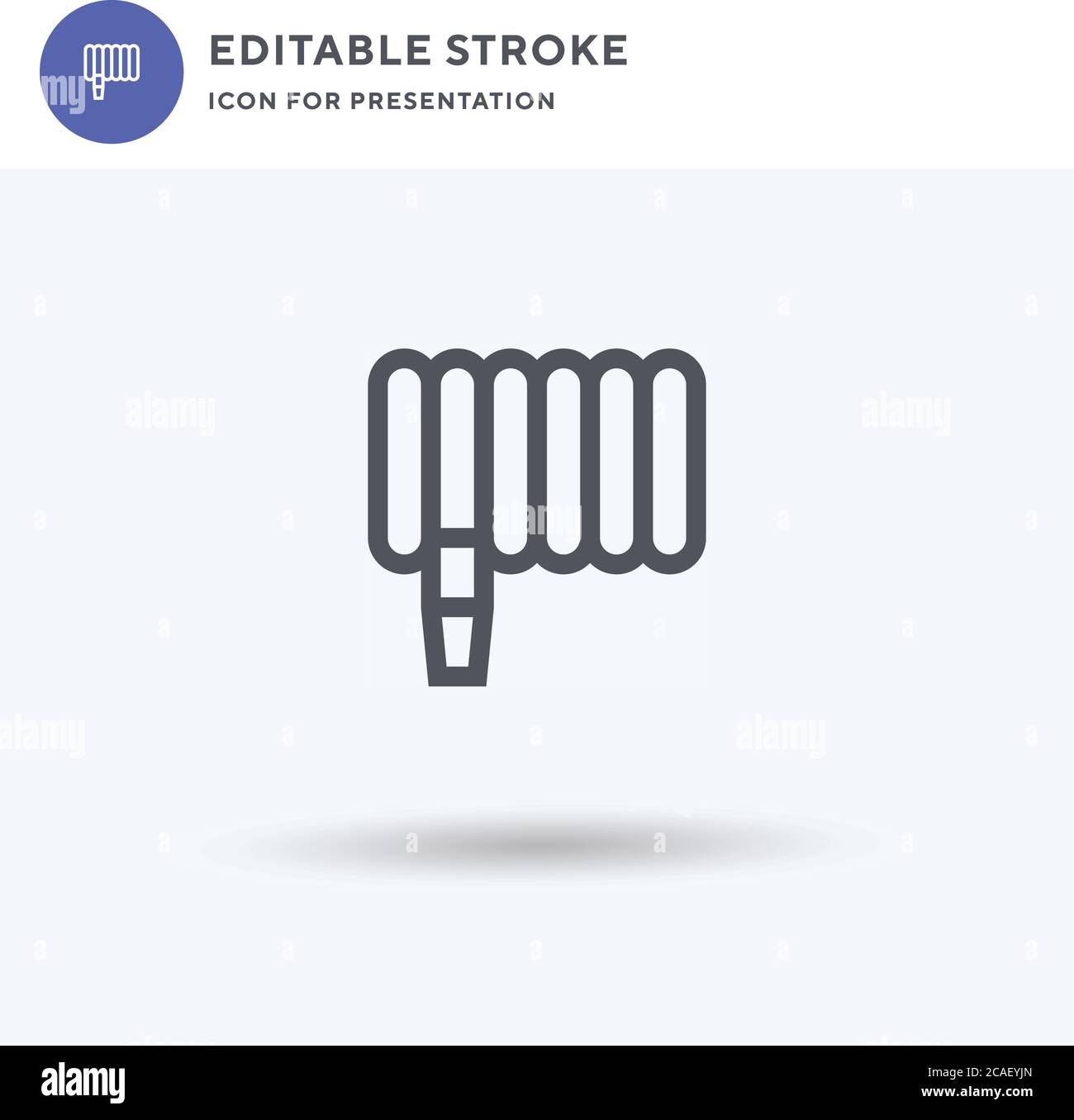 Water Hose icon vector, filled flat sign, solid pictogram isolated on ...