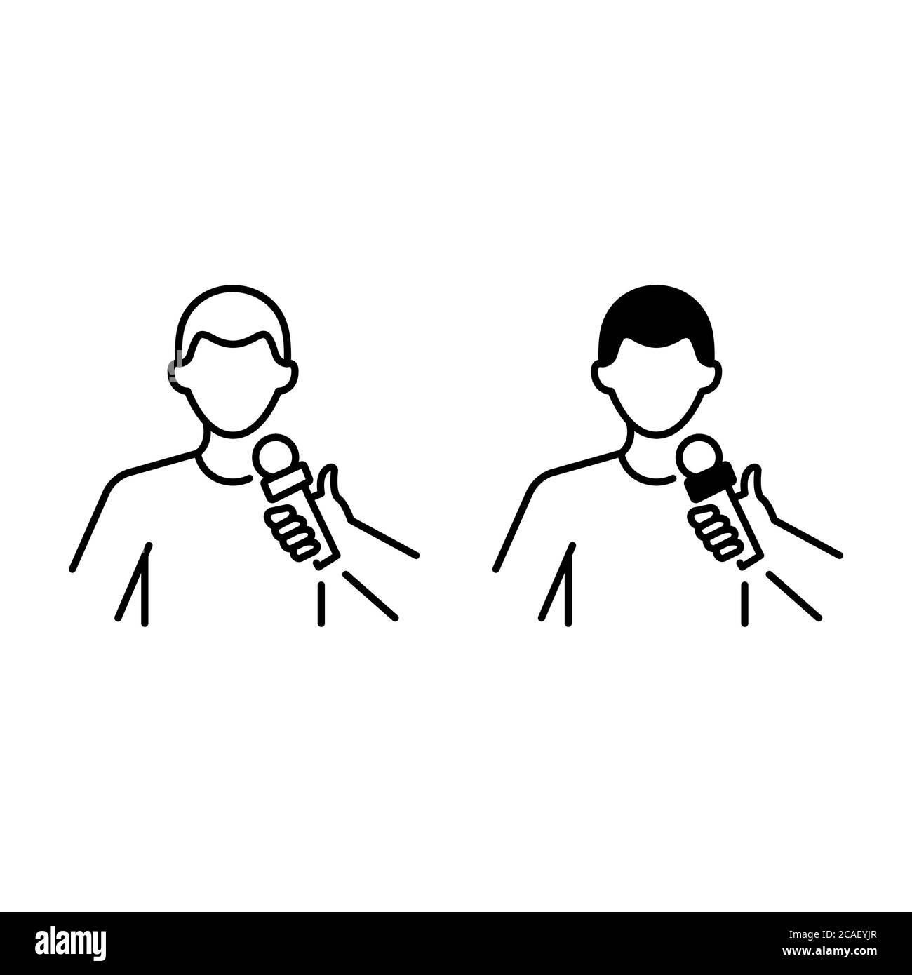 Male interview outline and glyph icons Stock Vector Image & Art - Alamy