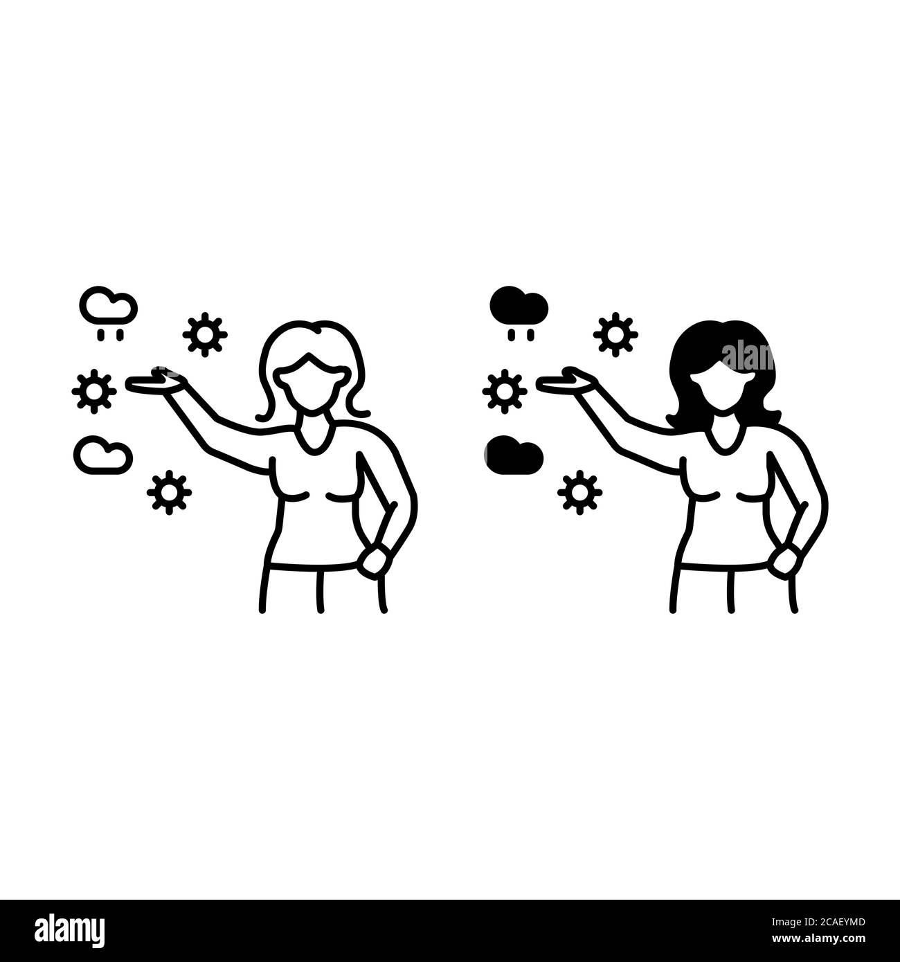 Gesture of presentation Black and White Stock Photos & Images - Alamy