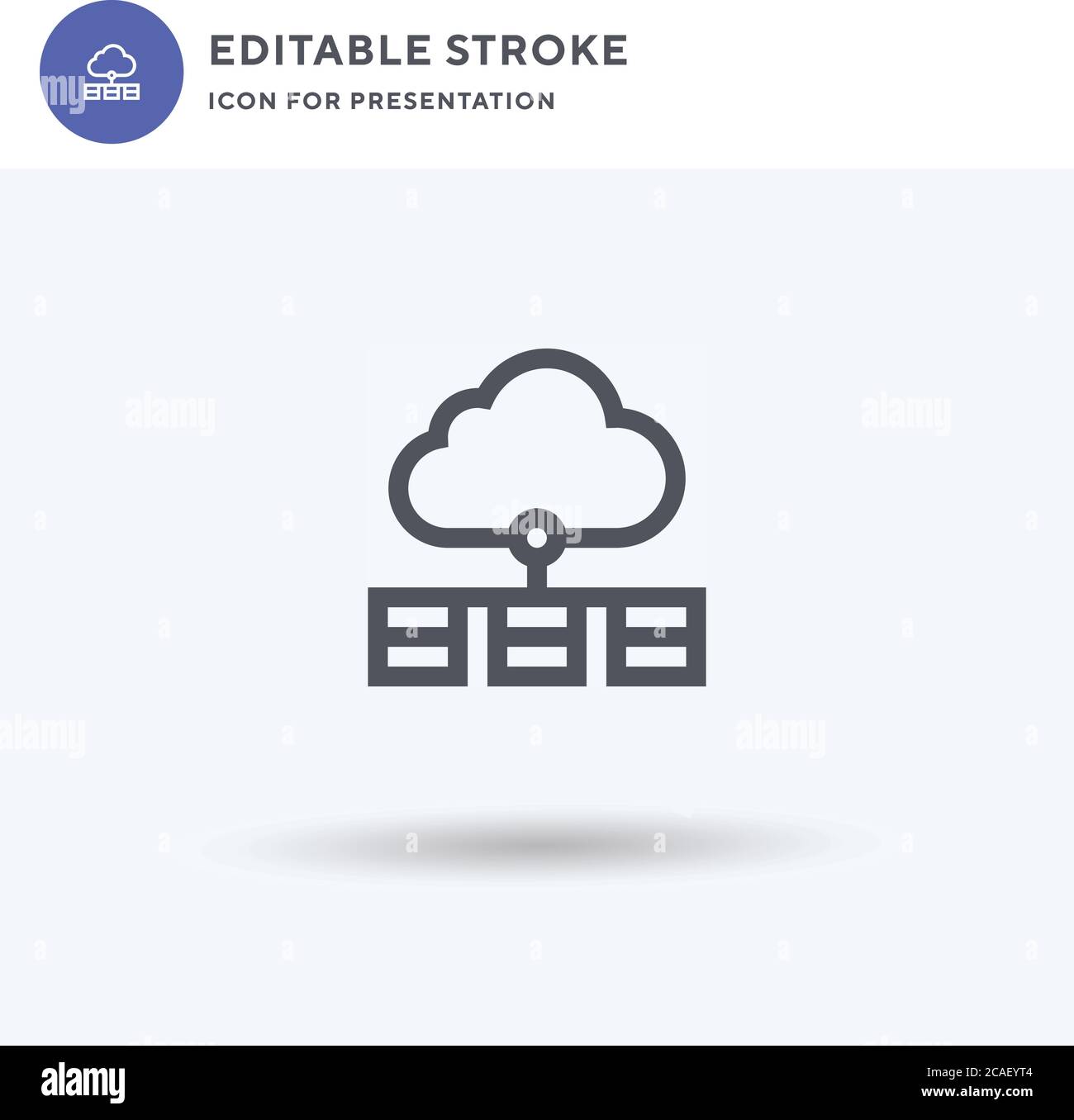 Database icon vector, filled flat sign, solid pictogram isolated on ...