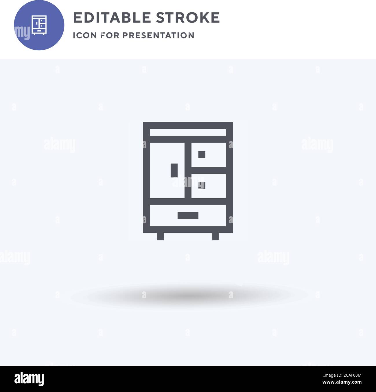 Closet icon vector, filled flat sign, solid pictogram isolated on white ...