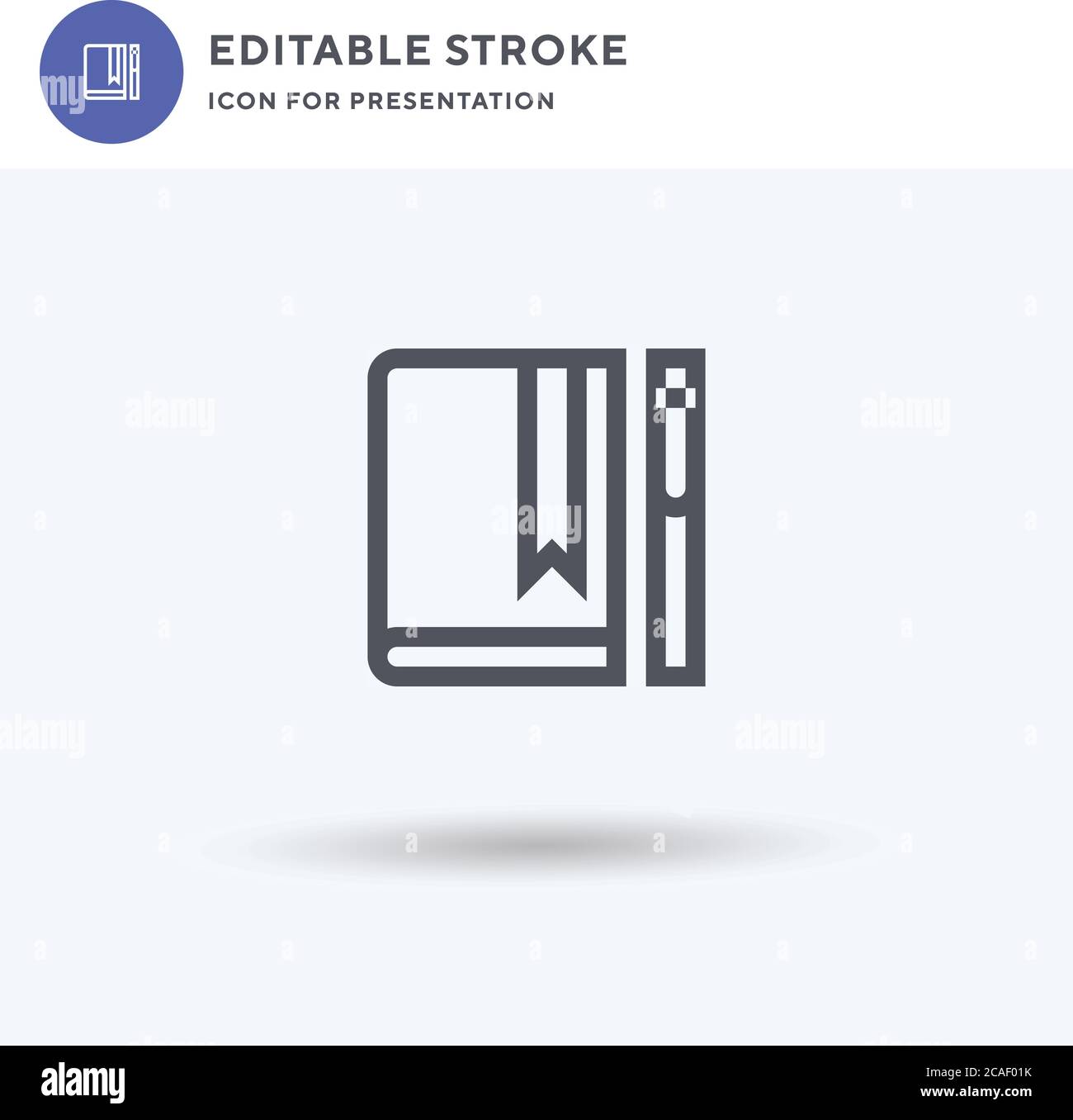 Journal icon vector, filled flat sign, solid pictogram isolated on ...