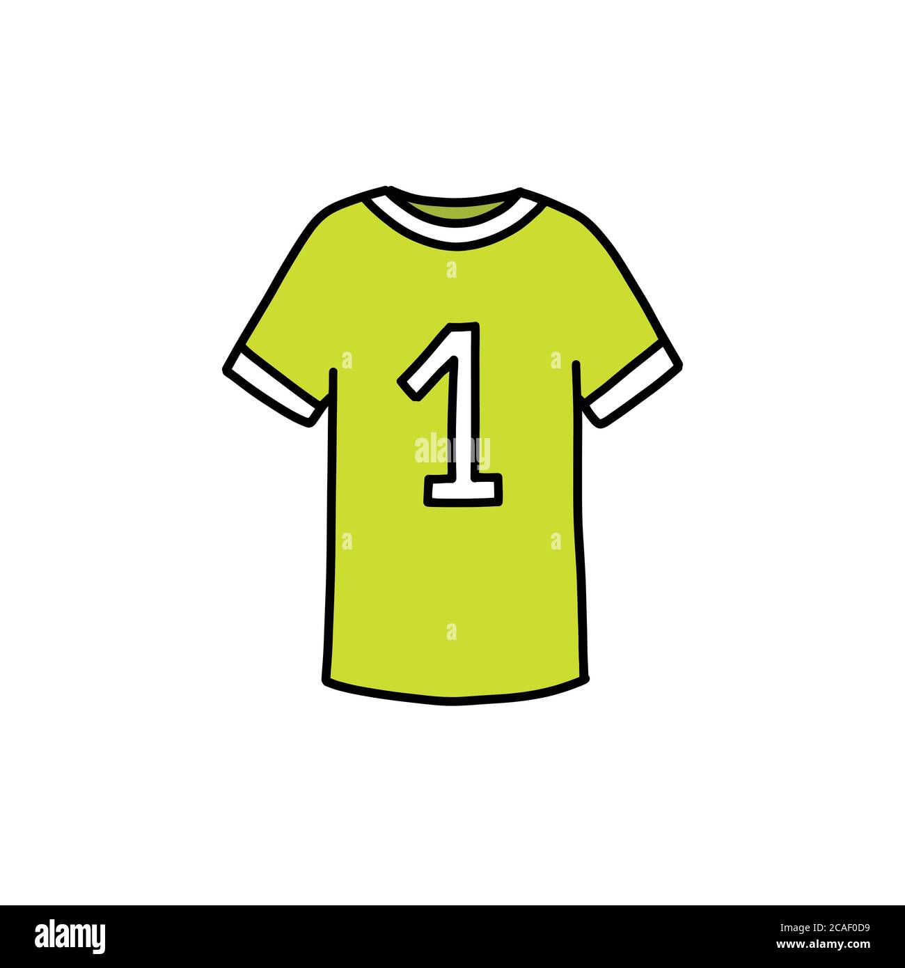 soccer player uniform doodle icon, vector illustration Stock Vector ...