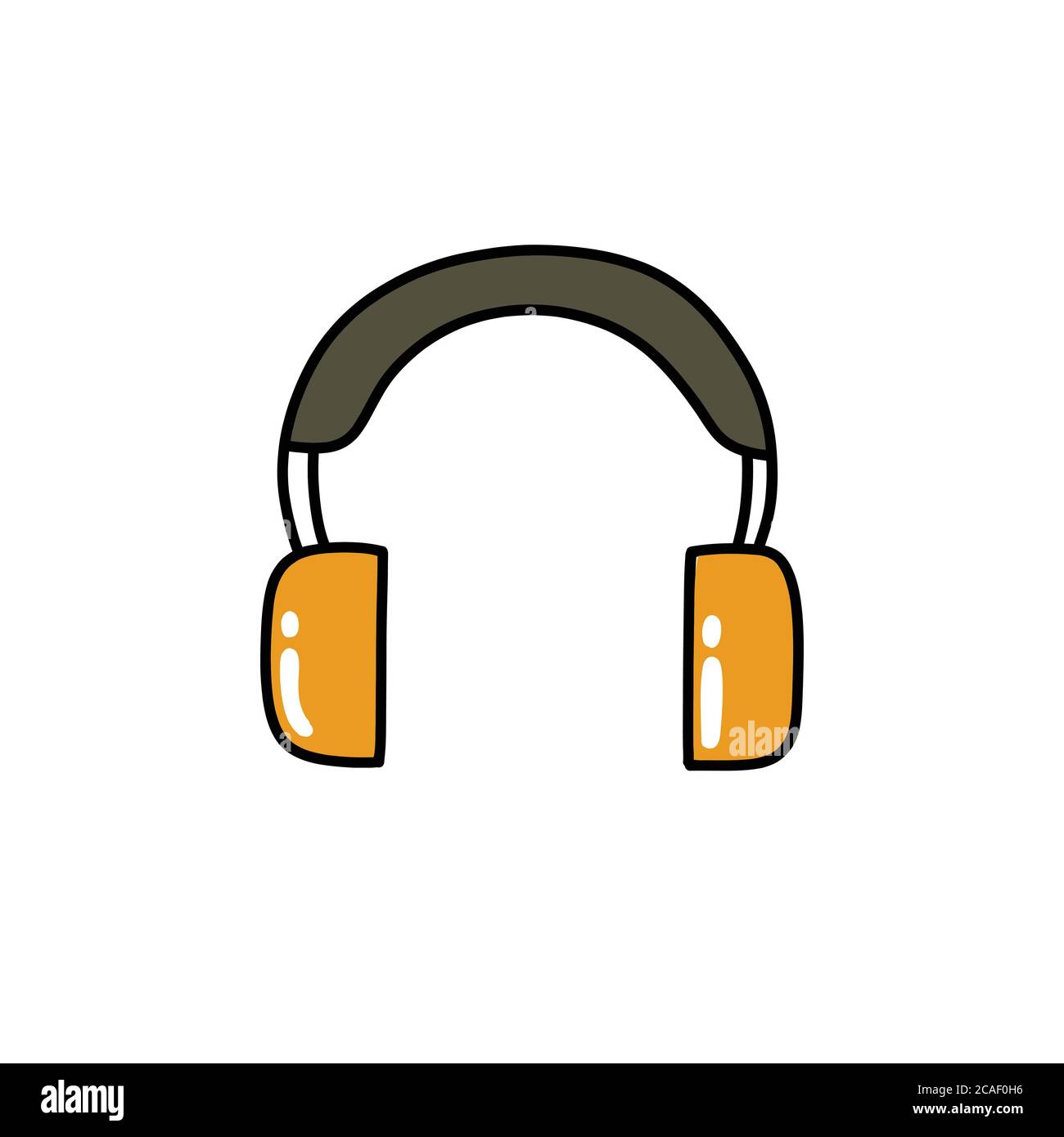 protective ear muffs doodle icon, vector color illustration Stock ...