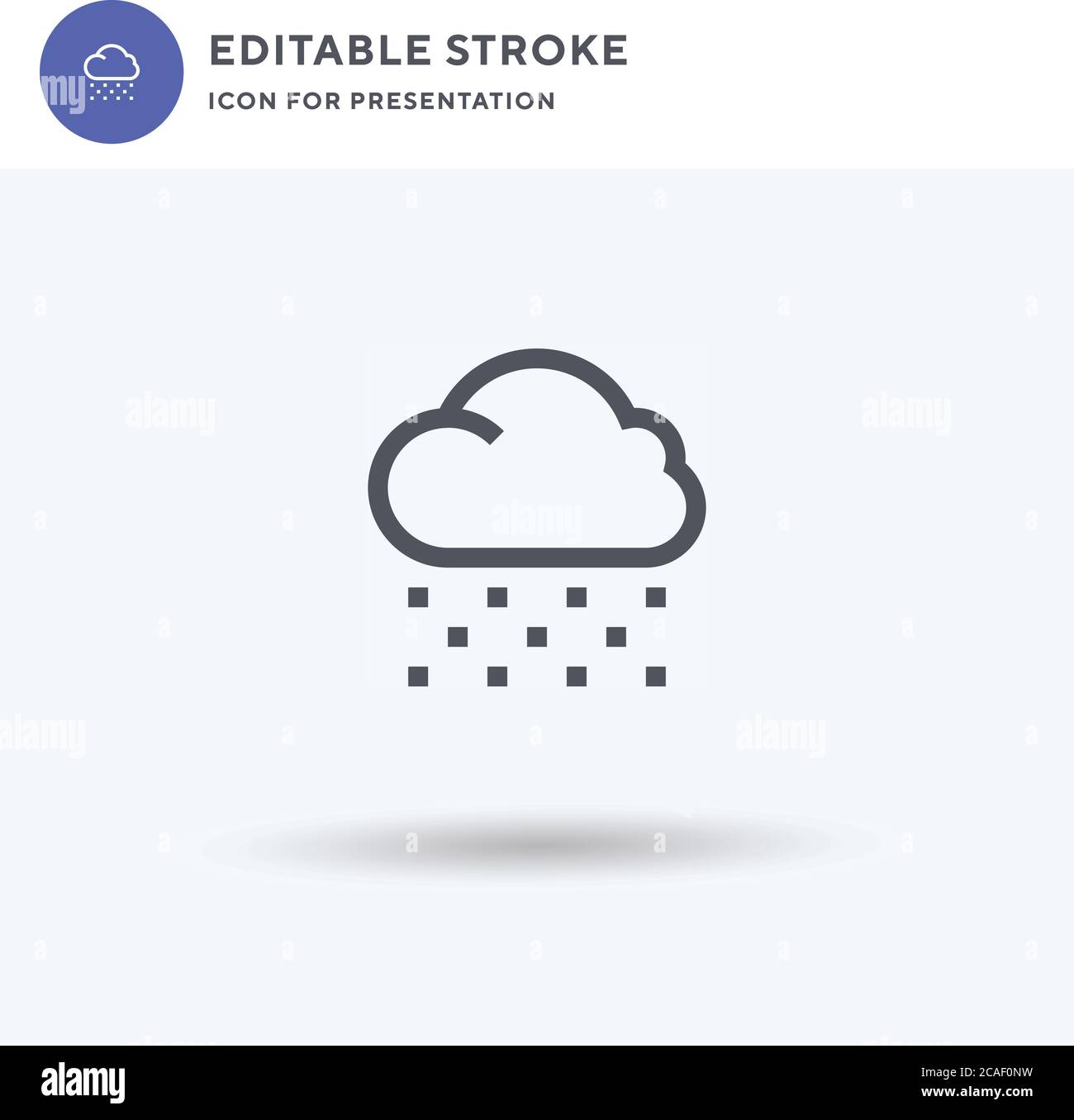 Rain icon vector, filled flat sign, solid pictogram isolated on white ...