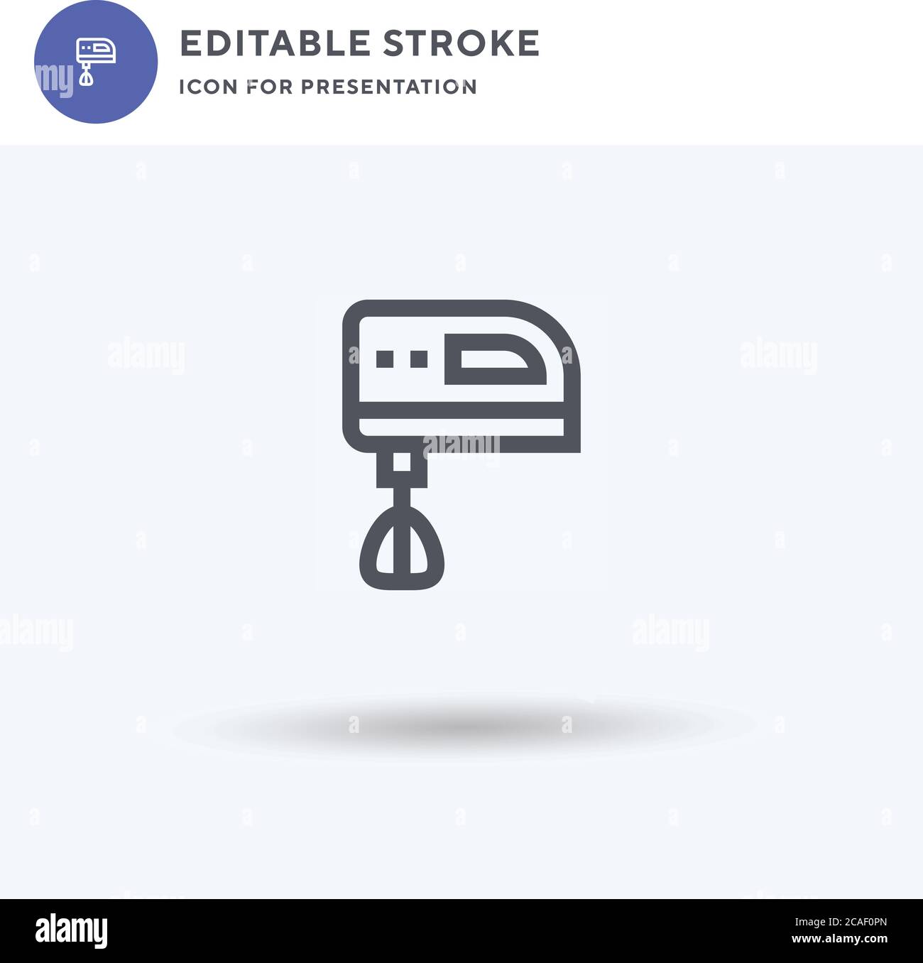 Electric Mixer icon vector, filled flat sign, solid pictogram isolated ...