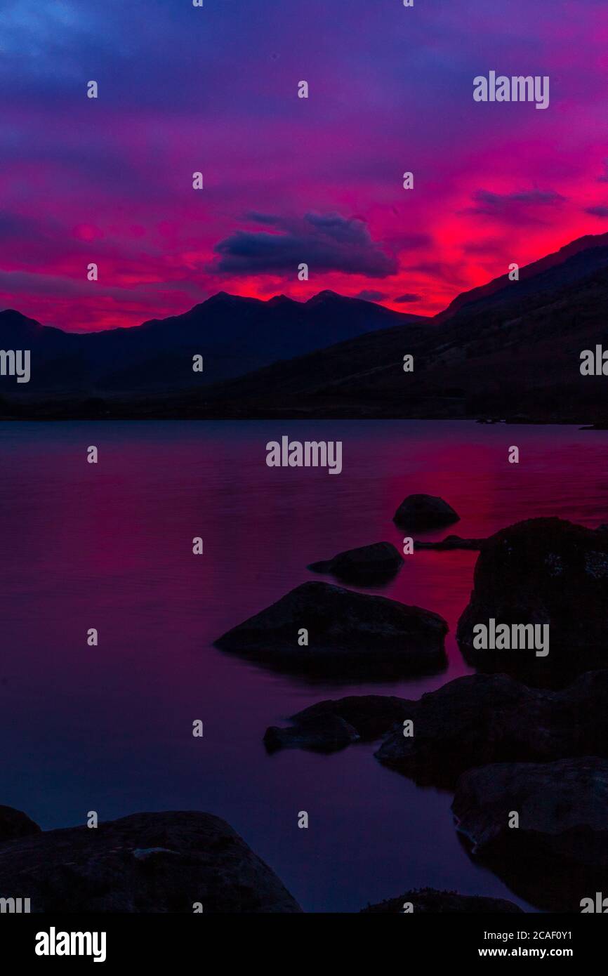 Snowdon sunset hi-res stock photography and images - Alamy