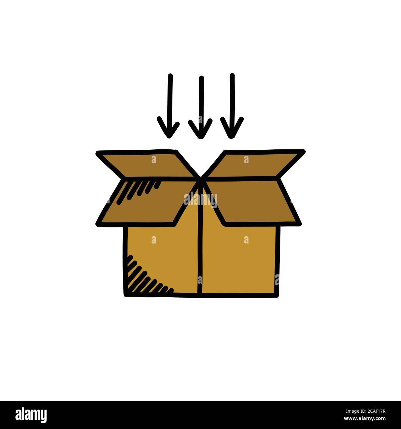 packaging logistics doodle icon, vector illustration Stock Vector Image ...