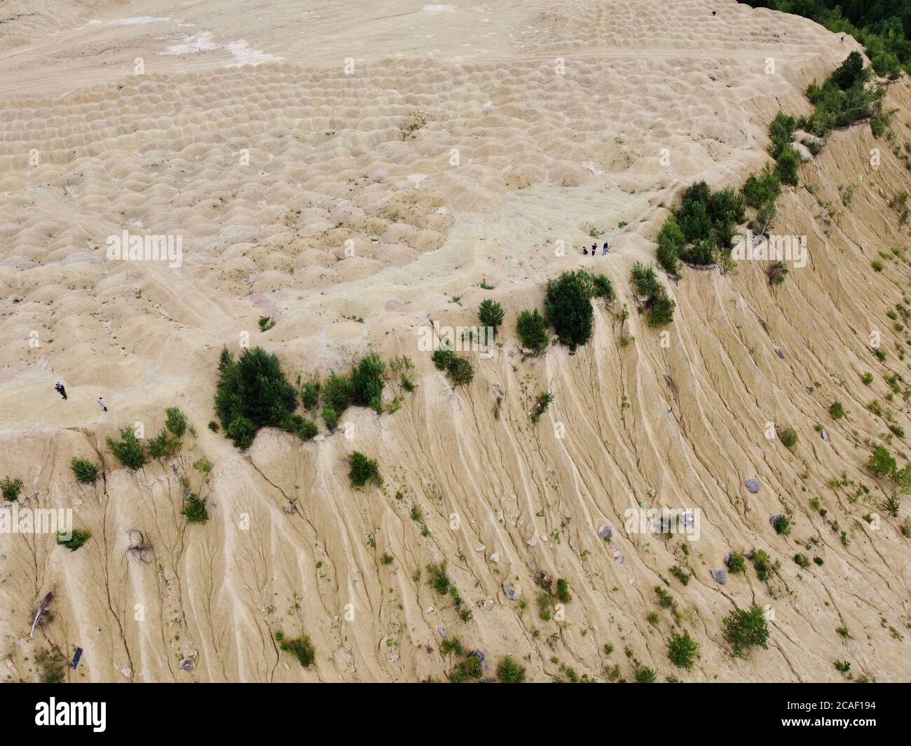 Old flooded sand pit aerial photo Stock Photo - Alamy